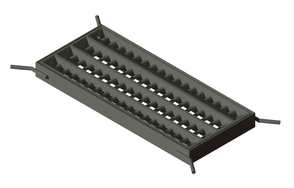 REJILLA SIMIDERO TIPO S1 980X410N CON MARCO ABATIBLE – Sumax